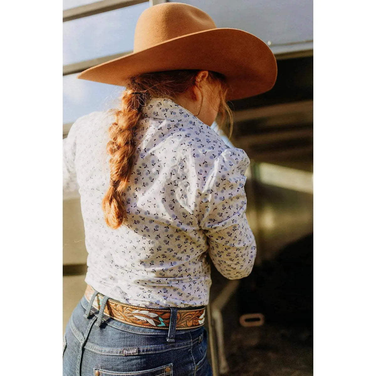 Black Colt - Alina Shirt - Blue Floral – Lee's Country Wear and Rug Repairs